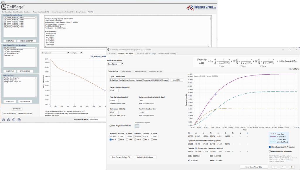 CellSage™ – Battery Health Modeling, Simulation, and Analysis Software